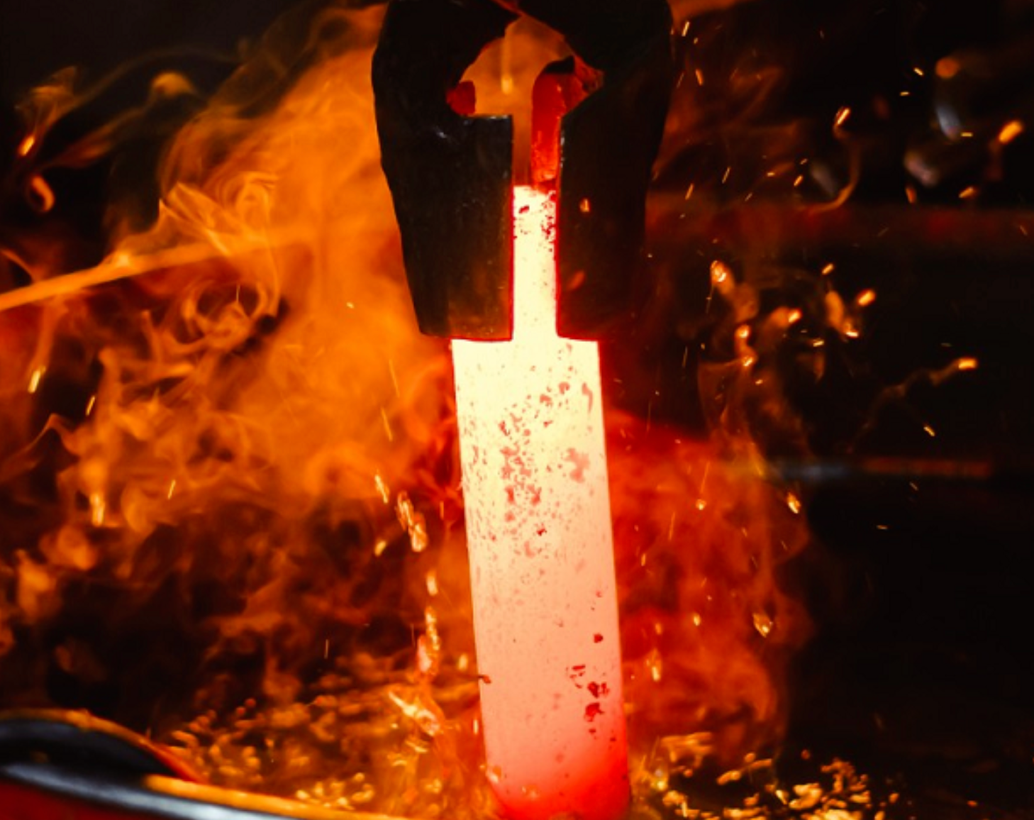 What does quenching do to a katana?